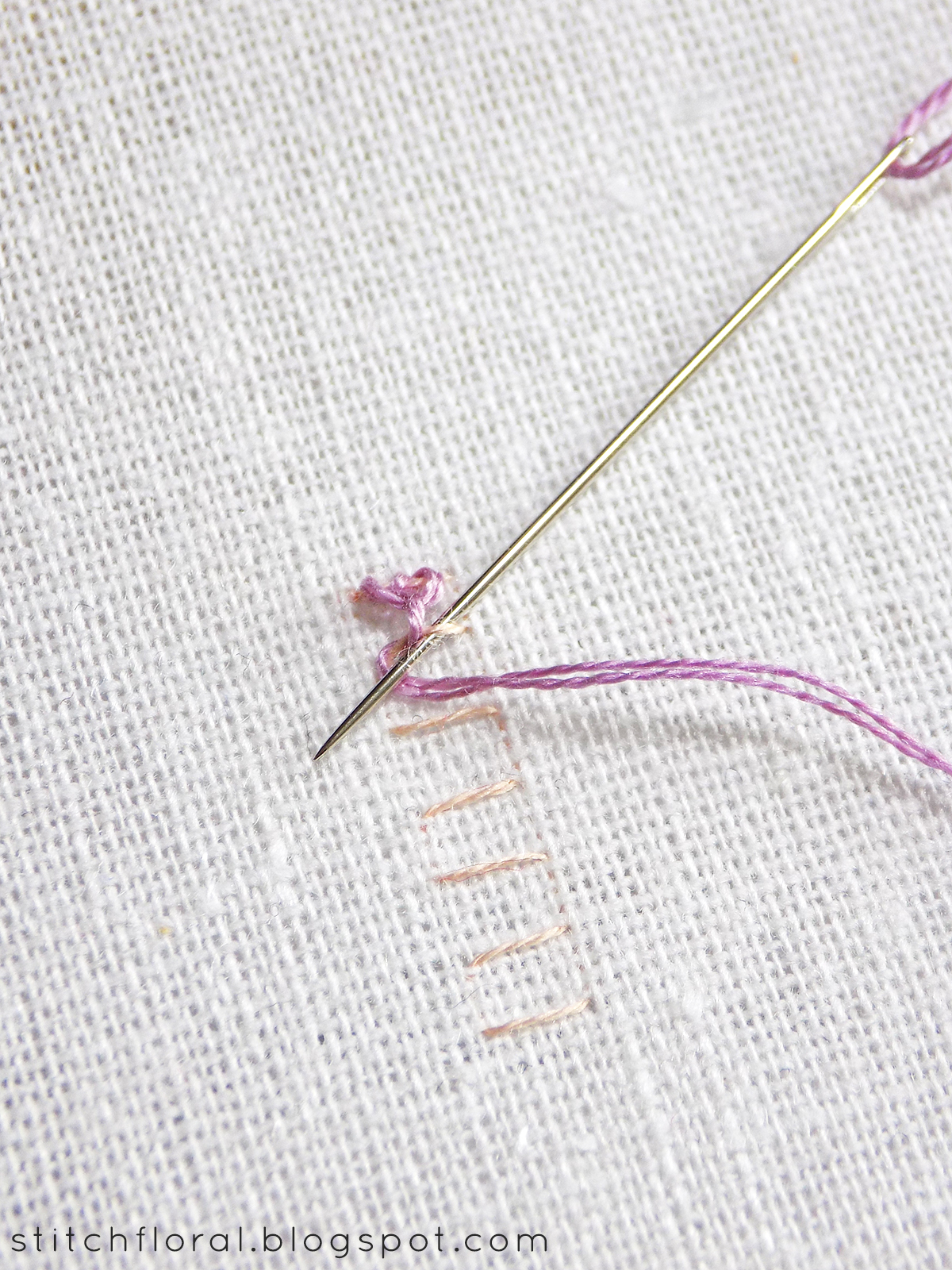 Raised Chain Stitch tutorial - Stitch Floral