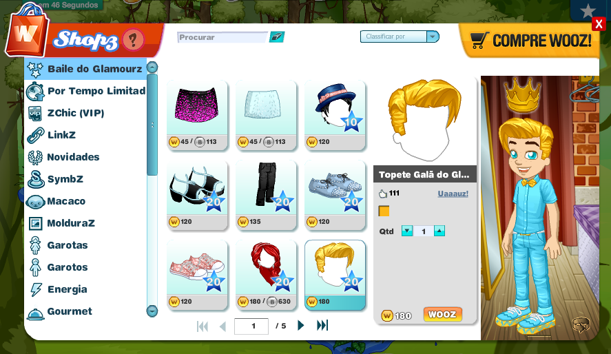 Roupas Antigas do Baile de Glamourz no Shopz