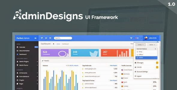 AdminDesigns Perfect New Responsive Admin UI Framework - Download New ...