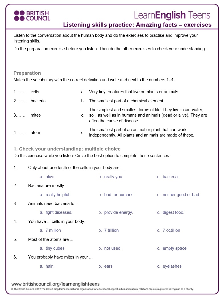 English Lab Liceo José Toribio Medina: 3rd Grade [listening]
