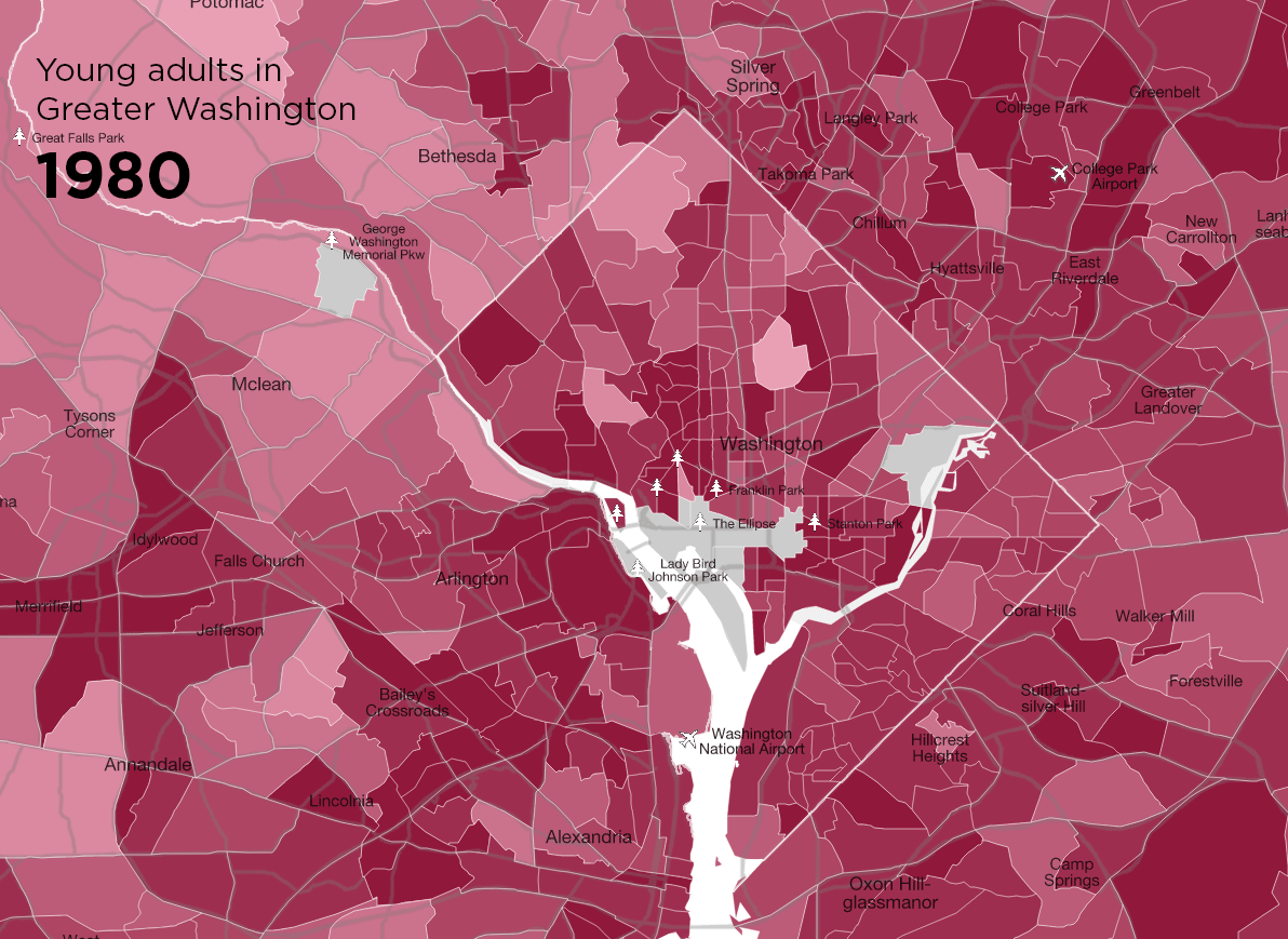just up the pike: watch the region get older as young people cluster ...