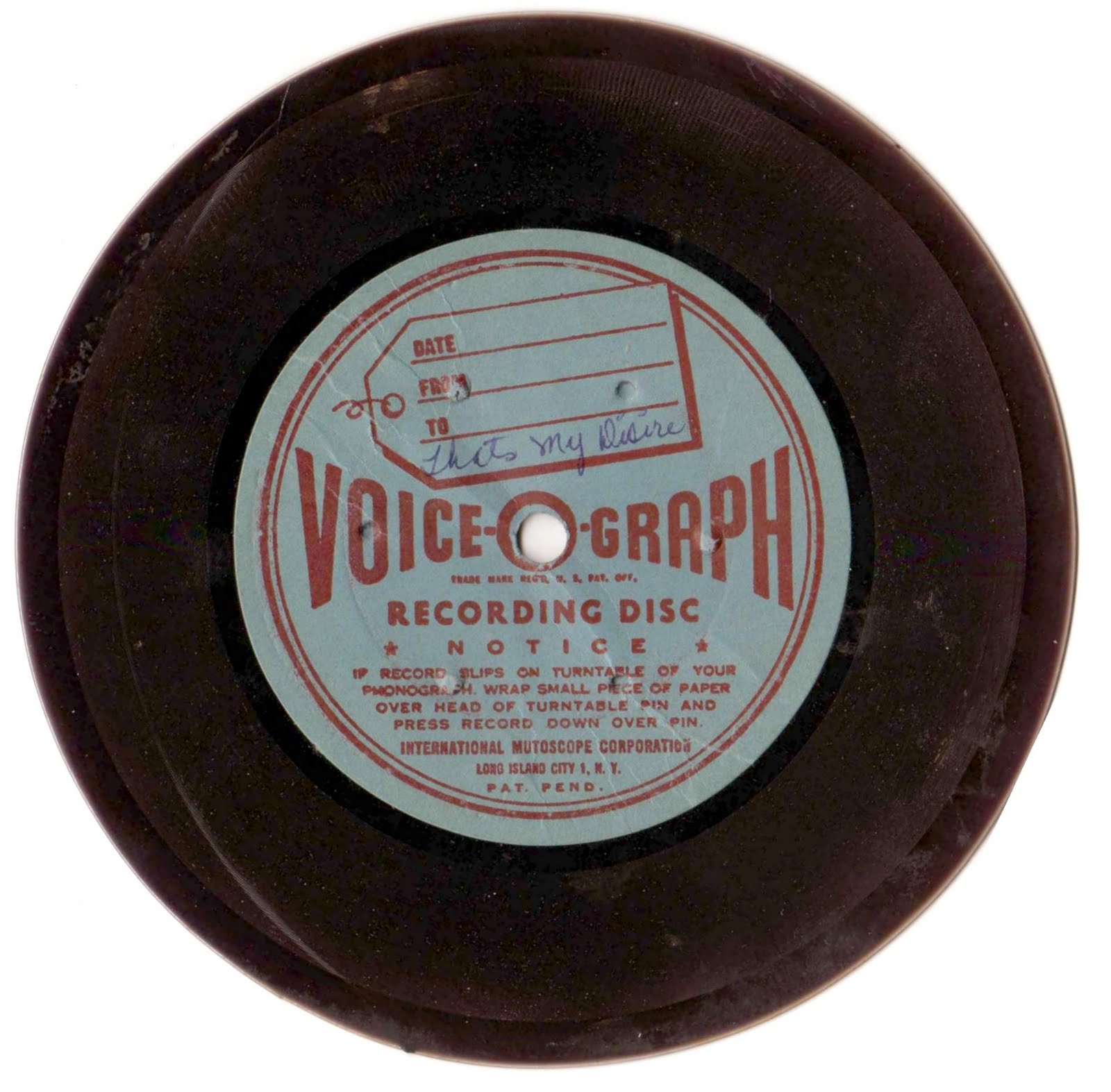 ARCANE RADIO TRIVIA: Voice-O-Graph Labelography