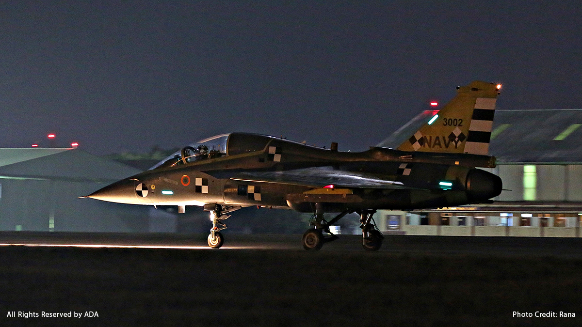 SNAFU!: India's LCA (Navy) Fighter during night ops.