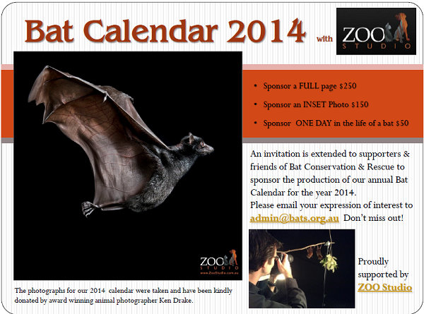 Bat calendar for 2014 sponsors required