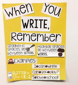 Glitter and Glue 4 K-2: Spaghetti and Meatball Spacing for Writing