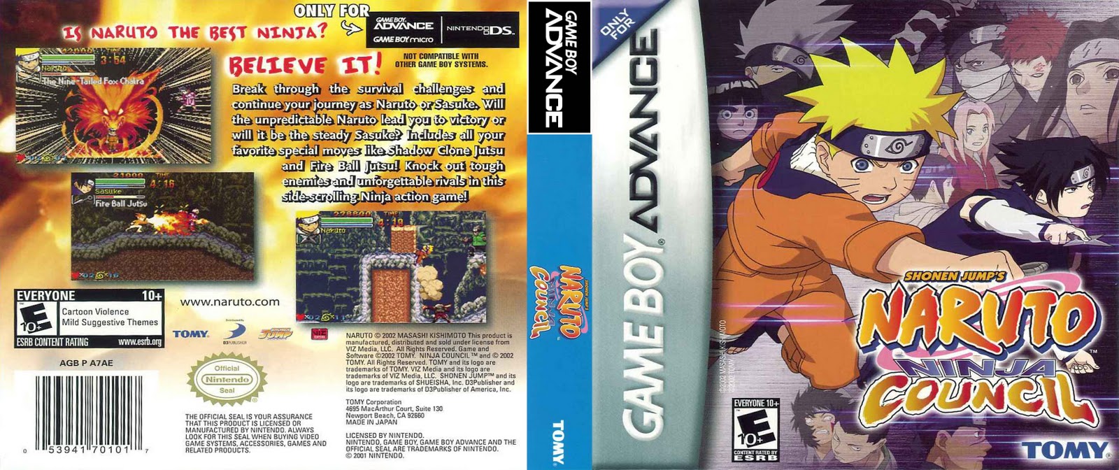 Gibbeh Animes: Games:Naruto Game Boy Advence