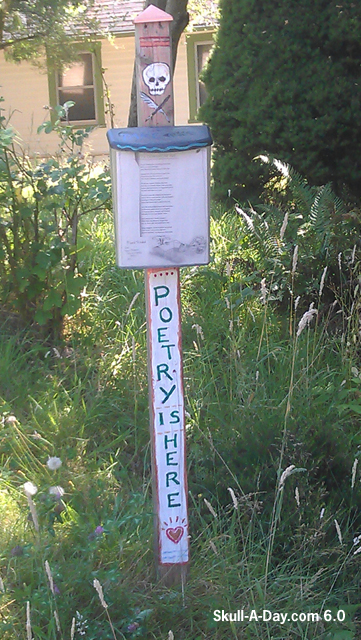 Poetry Pole Skull
