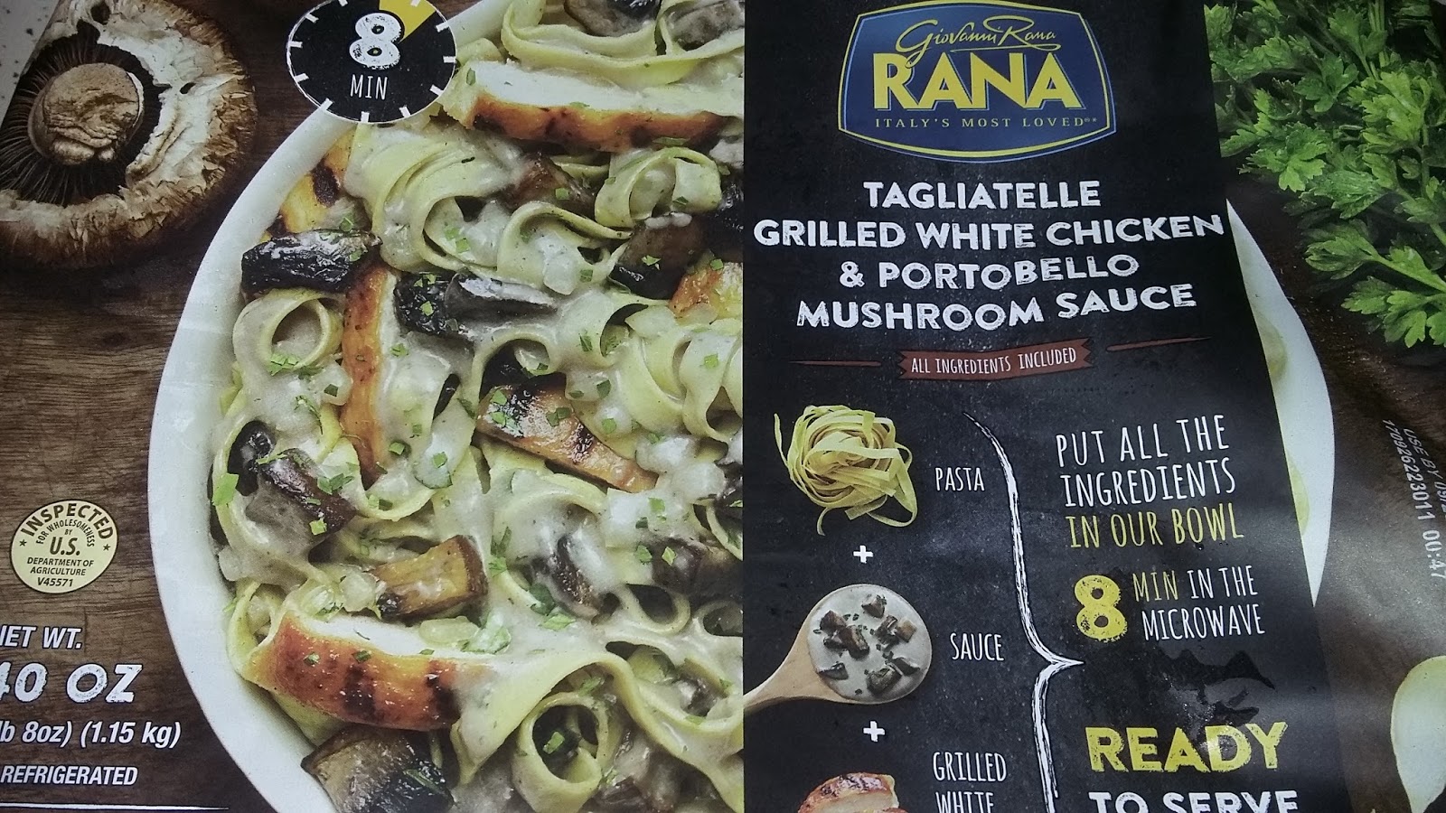 Review of Giovanni Rana Tagliatelle Grilled Chicken & Portobello ...