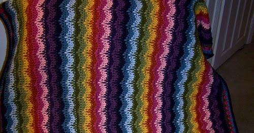 Beautiful Skills - Crochet Knitting Quilting : Rainbow Waves Afghan ...