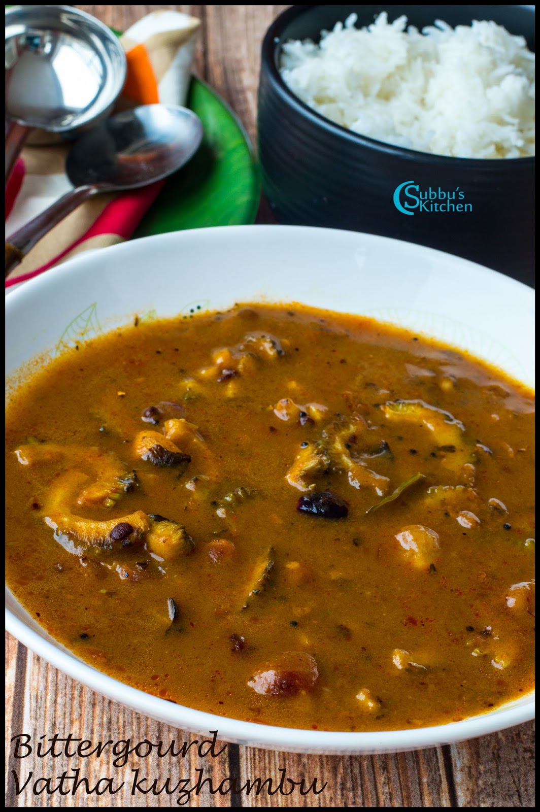 Bitter gourd Vatha Kuzhambu Recipe (Pagarkkai Vatha Kuzhambu) - Subbus ...