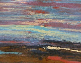 Kimberly Conrad Daily Paintings: Abstract Landscape Sunset Painting ...