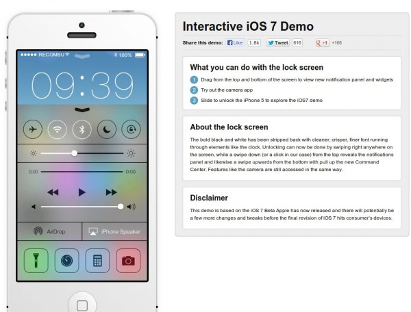 Ahora puedes probar el nuevo iOS 7 de Apple desde un Demo Interactivo ...