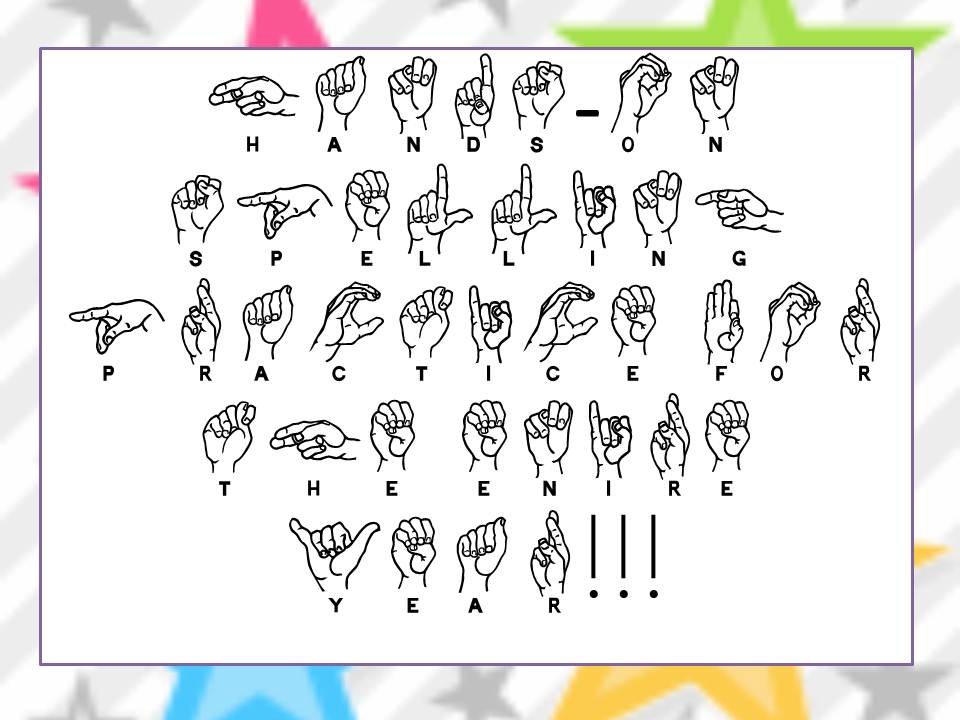 Harcourt Trophies Reading Ticket: Spelling Sign Language