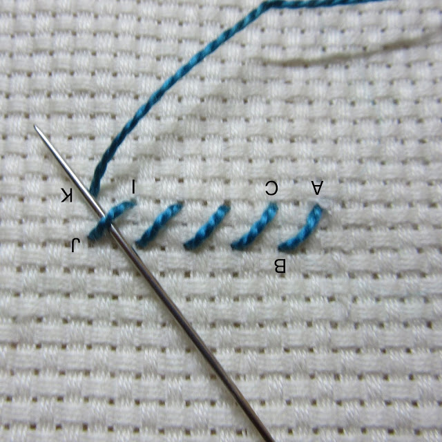 Queenie's Needlework: Sunday Stitch School - Lesson 74: Boucle Stitch