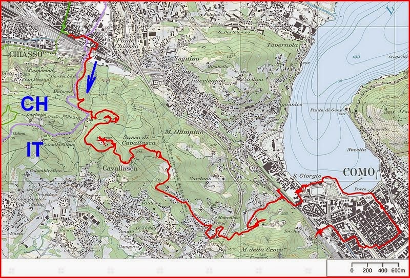 Pfannenstiel Wanderblog: Wanderung im grenznahen Italien: Chiasso - Como