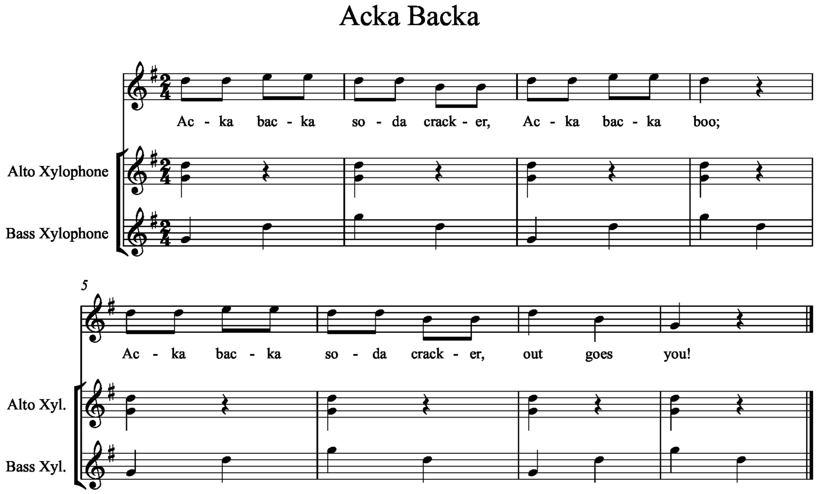 Acka Backa - Music a la Abbott - Amy Abbott - Kodály Inspired Blog and ...