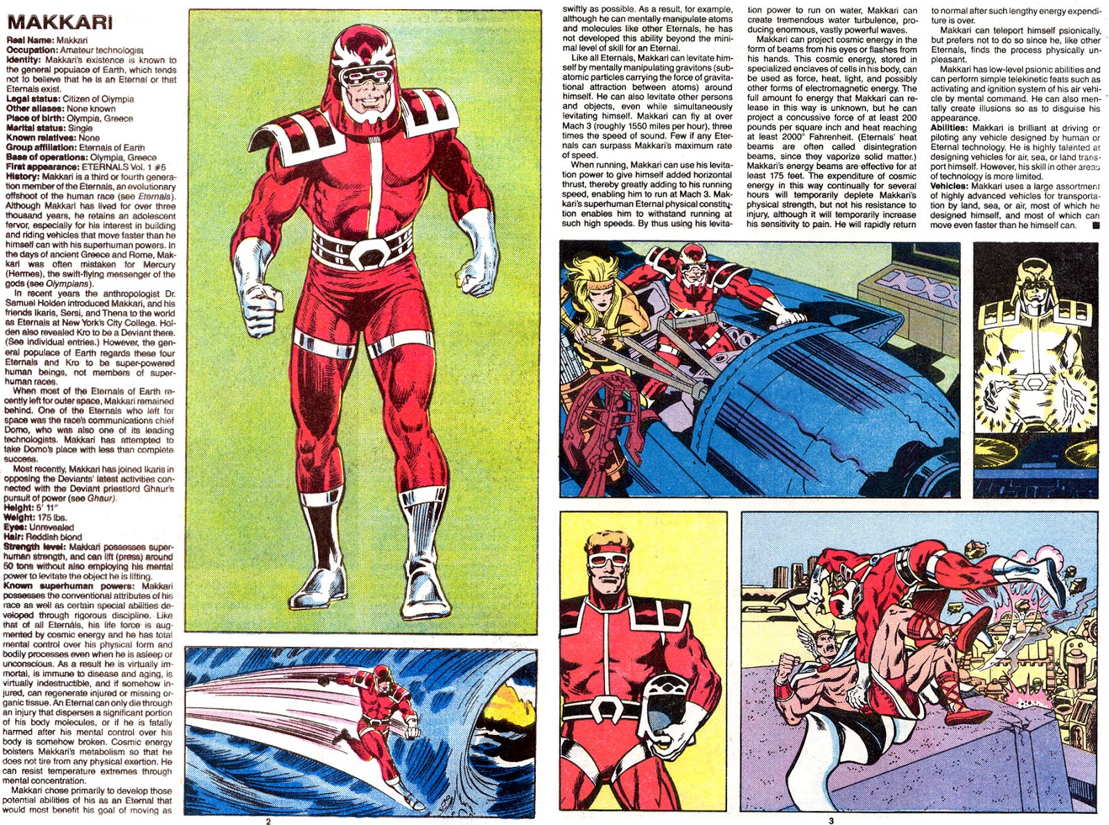 Fichas de Superheroes Marvel y DC: Makkari