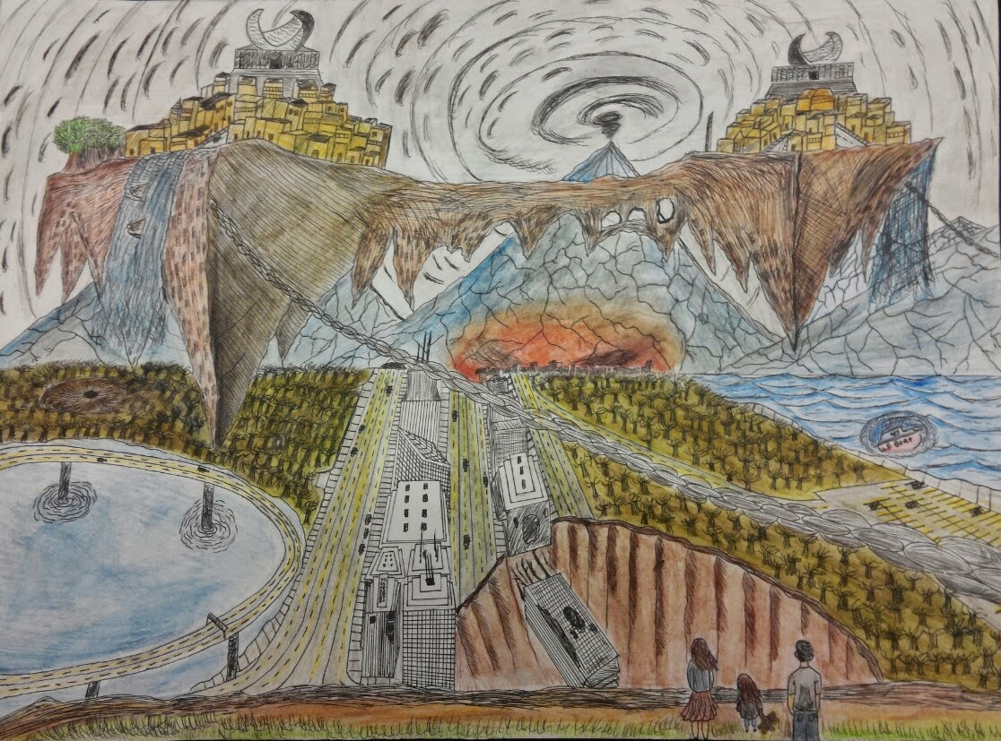 Melody's 2D Art Pieces: Texture Landscape Drawing