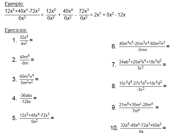 Bachillerato Matemáticas 1: Multiplicación y división de expresiones ...