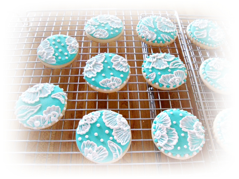 Craftily Yours: Brush Embroidery Cookies