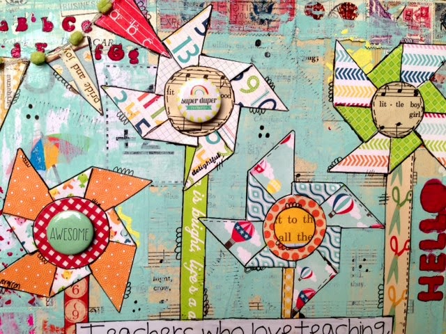 A collage and a quote by KK: Preschool Pinwheels!