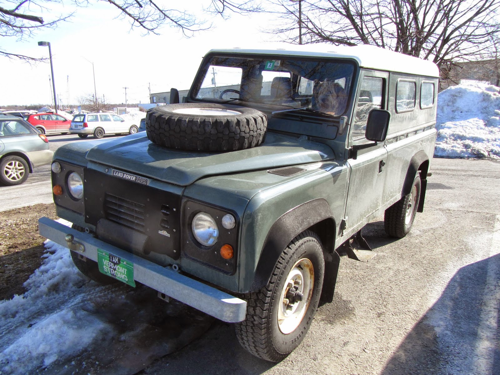 autoliterate: 2 Land Rovers, Portland Maine.