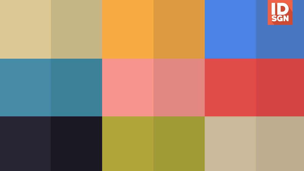 46+ Kombinasi Warna Flat Design