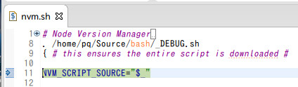 linuxBean14.04(116)BashEclipseでシェルスクリプトのデバッグ-p--q