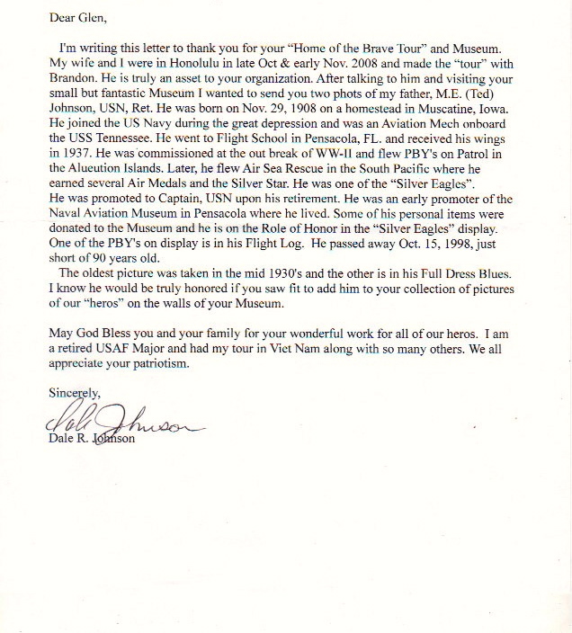 Our Greatest Generation: M.E. (Ted) Johnson, USN