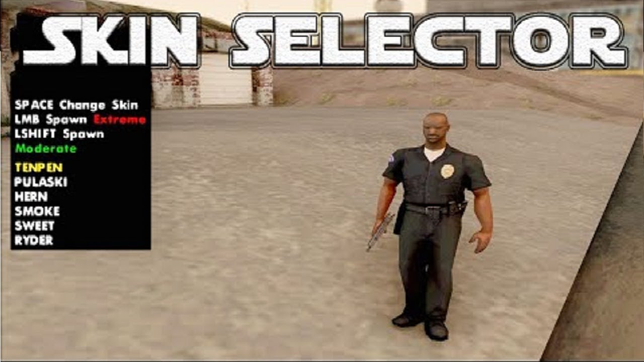 GTA San Andreas Mods: GTA SA - SKIN SELECTOR