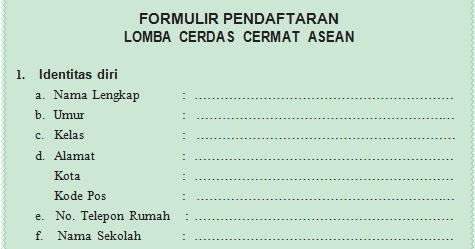 Soal Bahasa Indonesia Tentang Pengisian Formulir Kelas 6 Sd - Bukan Guru
