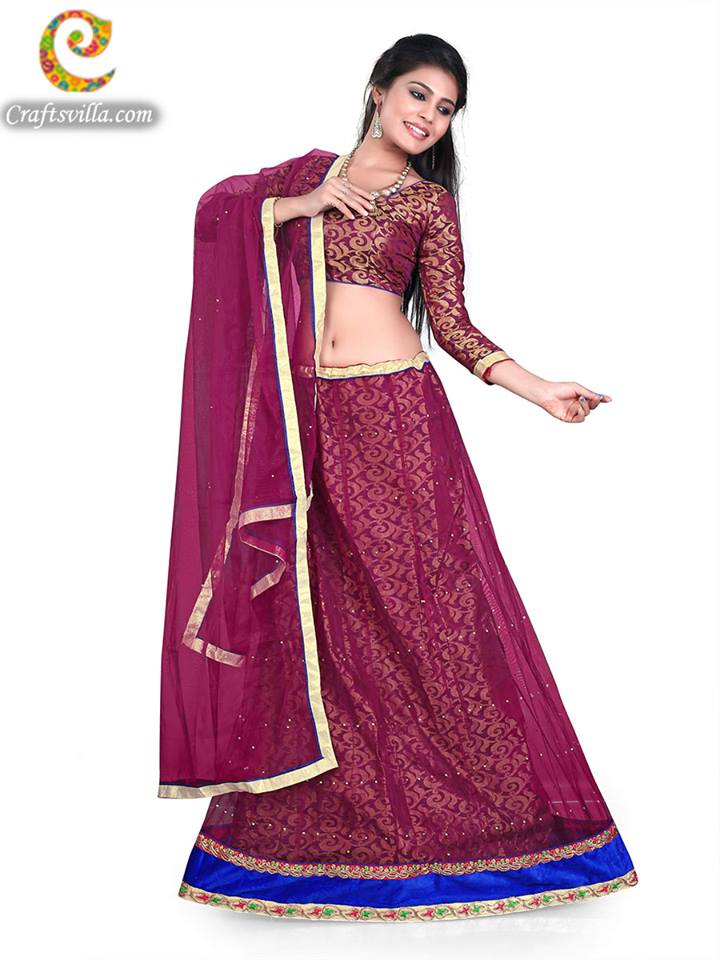 CHODAVARAMNET: BEAUTIFUL LATEST 2015 LEHANGA CHOLI DRESS - LANGA VONI ...