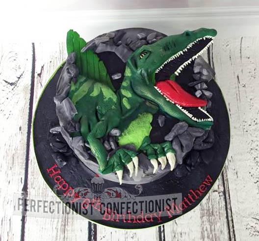 The Perfectionist Confectionist: Spinosaurus - Dinosaur Birthday Cake ...