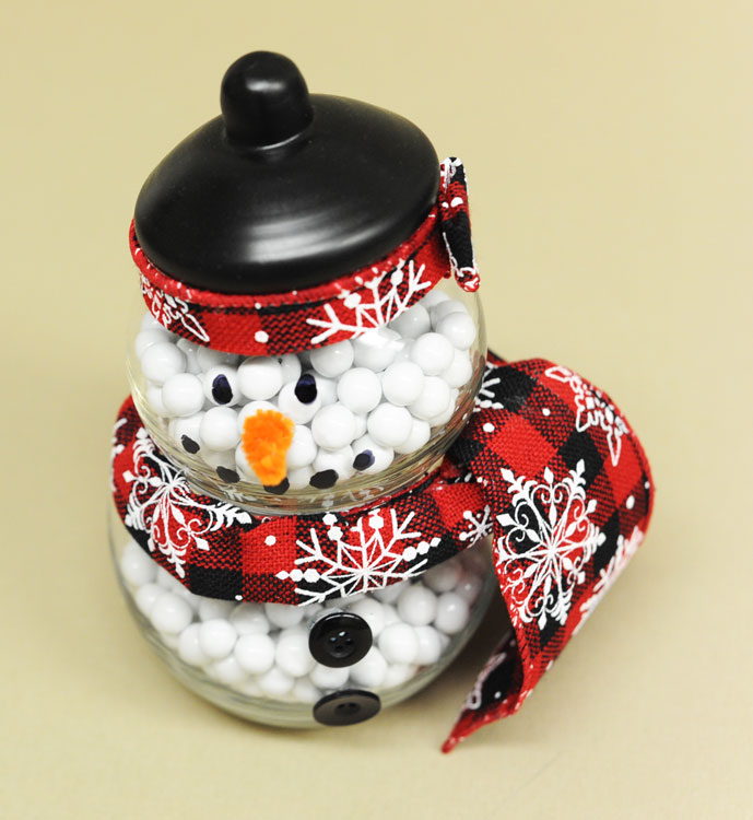 Ben Franklin Crafts and Frame Shop: Snowman Candy Jar
