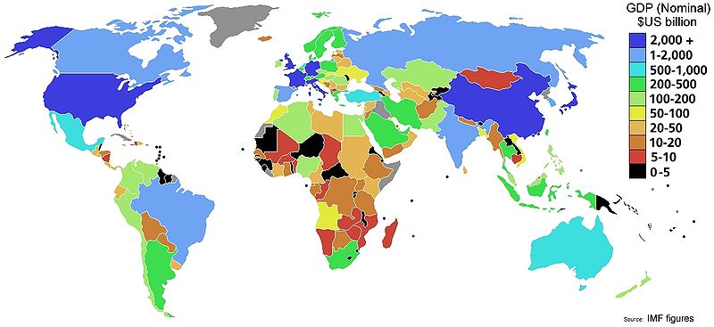adrian gonzalez: Mapa mundial del producto interior bruto (PIB)
