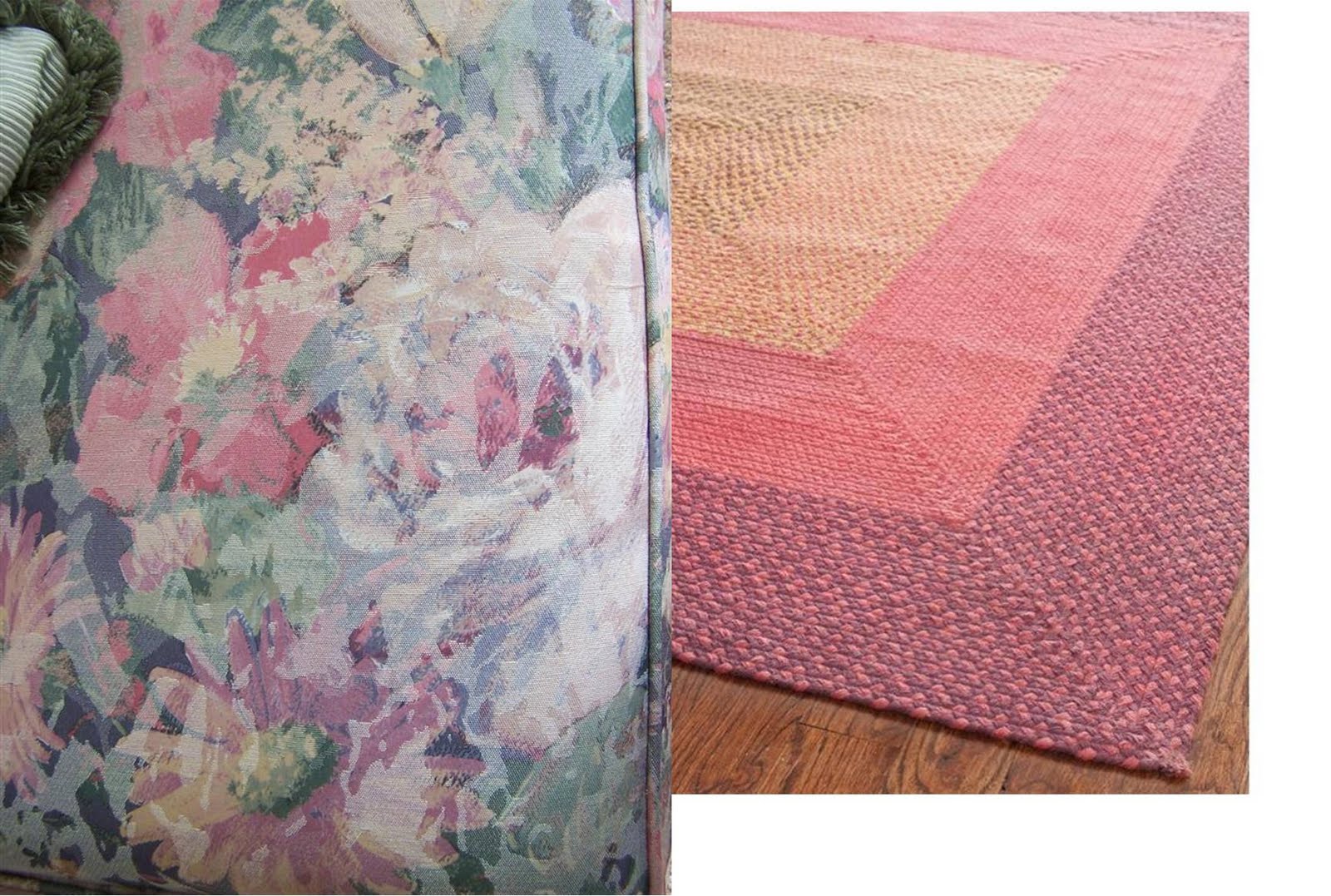 Perennial Passion: Pink, Purple, Yellow Braided Rug