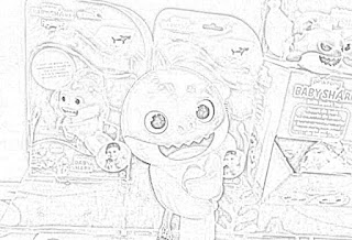 Coloring Pages: Baby Shark Fingerling Coloring Pages Free and Downloadable