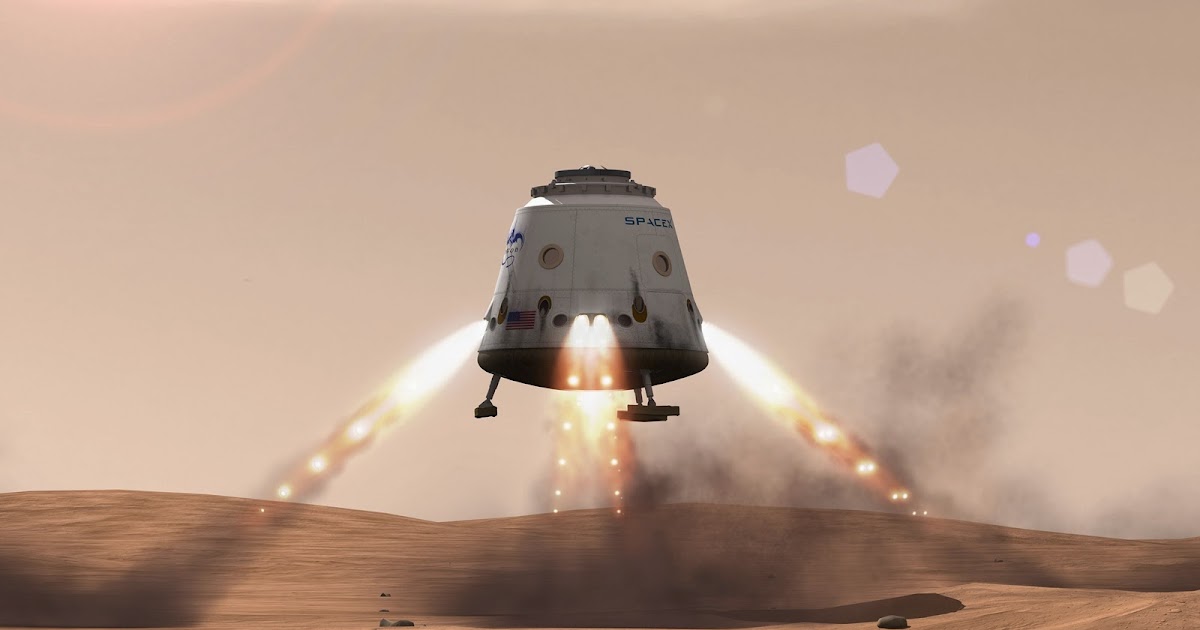 Red Dragon landing on Mars by SpaceX | human Mars
