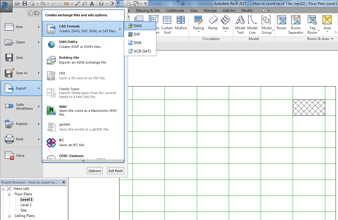 BattleBIM: Count number of Tiles in Revit using Dynamo