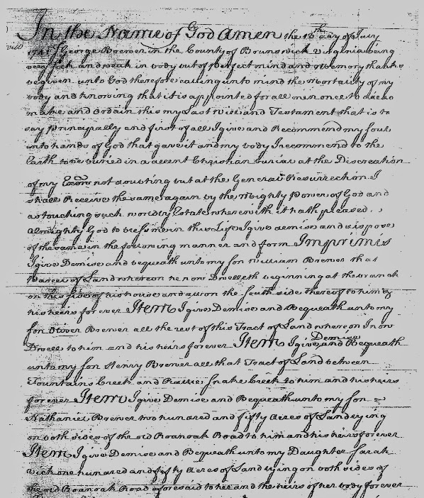 The Brewer Family... Our Southern Roots: Documents