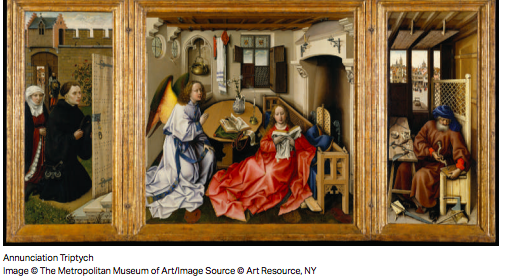 AP Art History 250: 66. Annunciation Triptych (Merode Altarpiece)