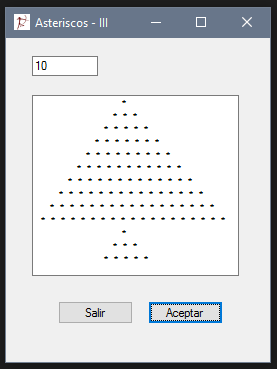 Aprendiendo C#, Python, C++, A.I, BASIC...: Asteriscos - III