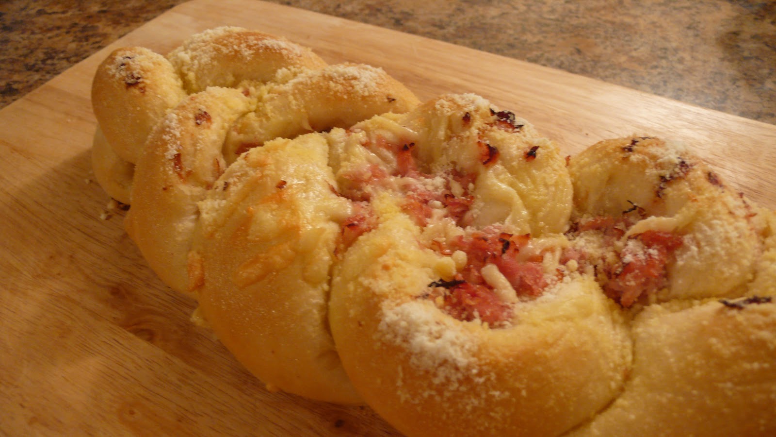 Joyously Domestic: Braided Ham & Swiss Bread