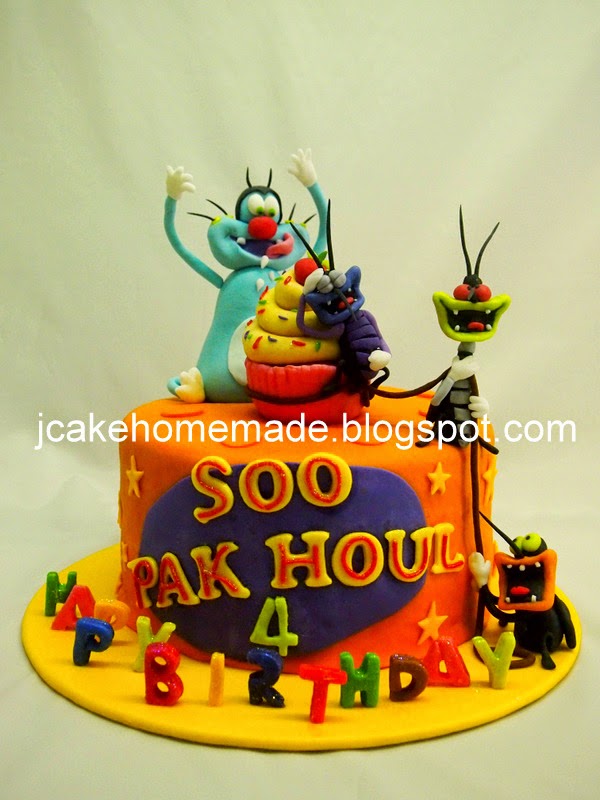 Jcakehomemade: Oggy and the Cockroaches birthday cake
