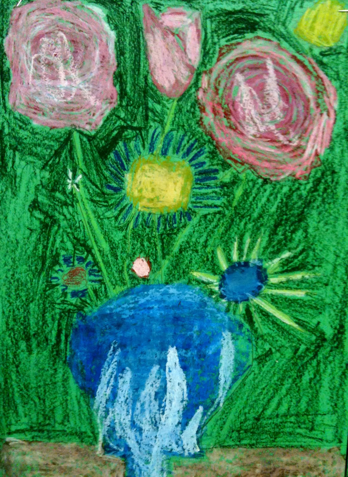 Creating Art: 3rd Grade Flowers in Vases