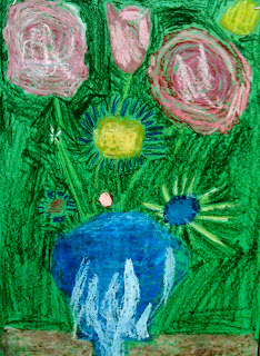 Creating Art: 3rd Grade Flowers in Vases