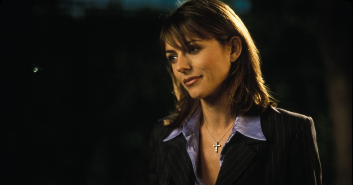 Ladies in Satin Blouses: Elizabeth Hurley - purple satin blouse under ...