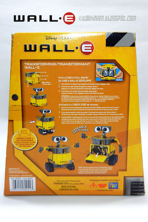 toyhaven: Thinkway Toys 2008 Transforming WALL∙E robot figure