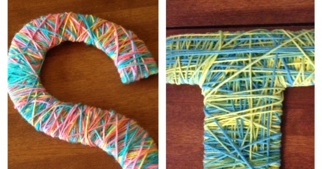Homemade Yarn Letters