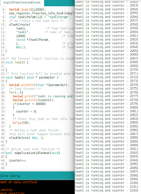 Arduino ESP32 FreeRTOS 2: How to use Task Parameter - Task Priorities - Task Handle - Idle Task Hook